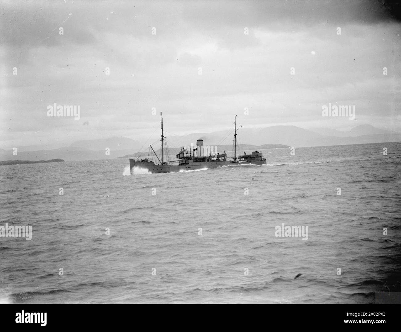 HMT Stella Pegasi, a trawler, is escorting the Northern Lights vessel ...