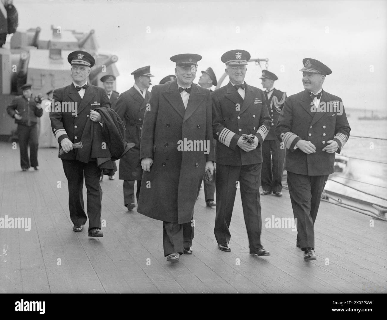 ADMIRAL STARK, COMMANDER US NAVAL FORCES IN EUROPE, WITH THE HOME FLEET ...