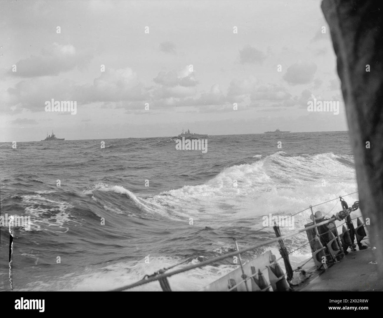 WITH THE HOME FLEET AT SEA. 1942, ON BOARD THE TRIBAL CLASS DESTROYER ...