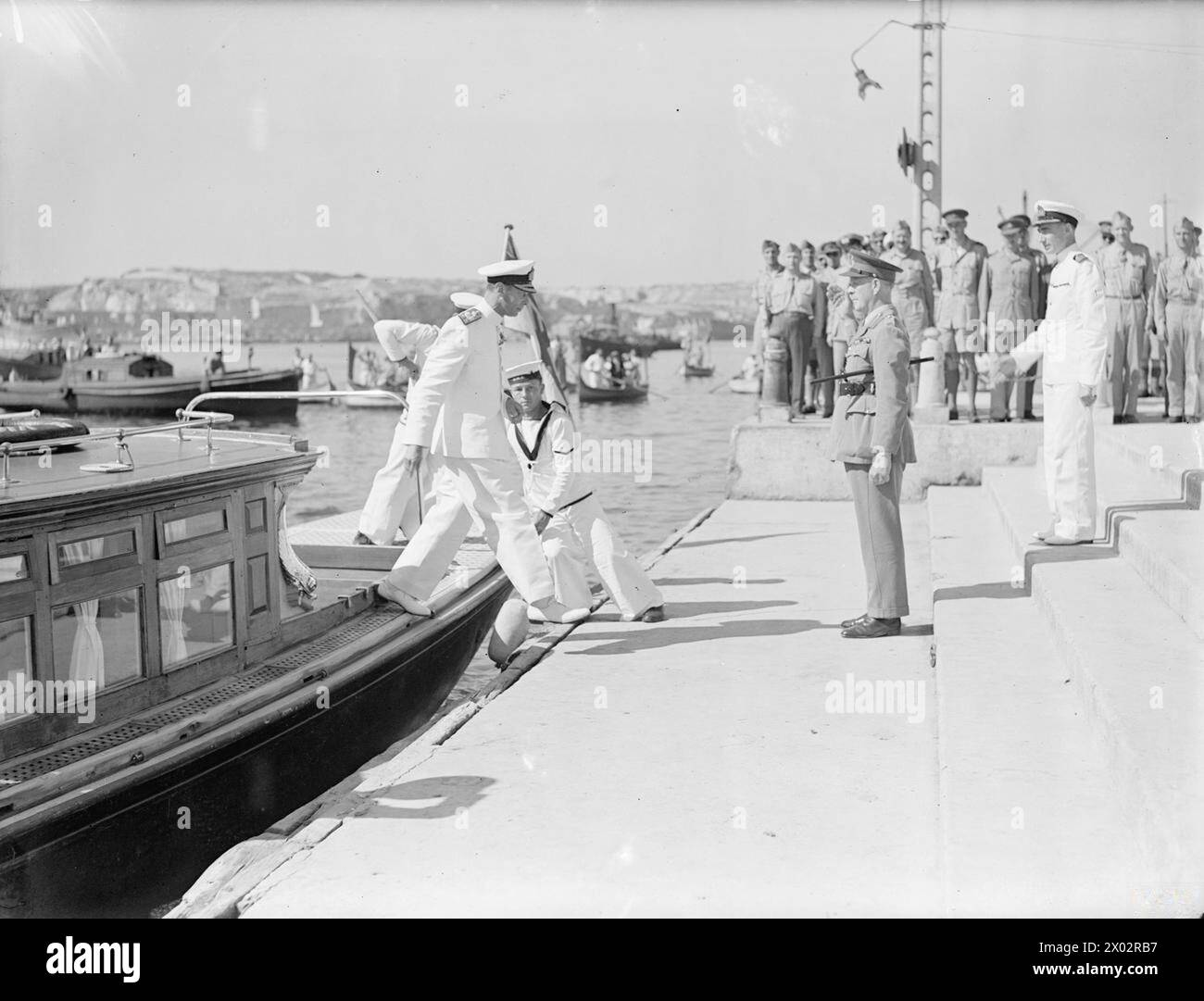 THE KING ON THE GEORGE CROSS ISLAND. 20 JUNE 1943, MALTA. DURING HIS ...