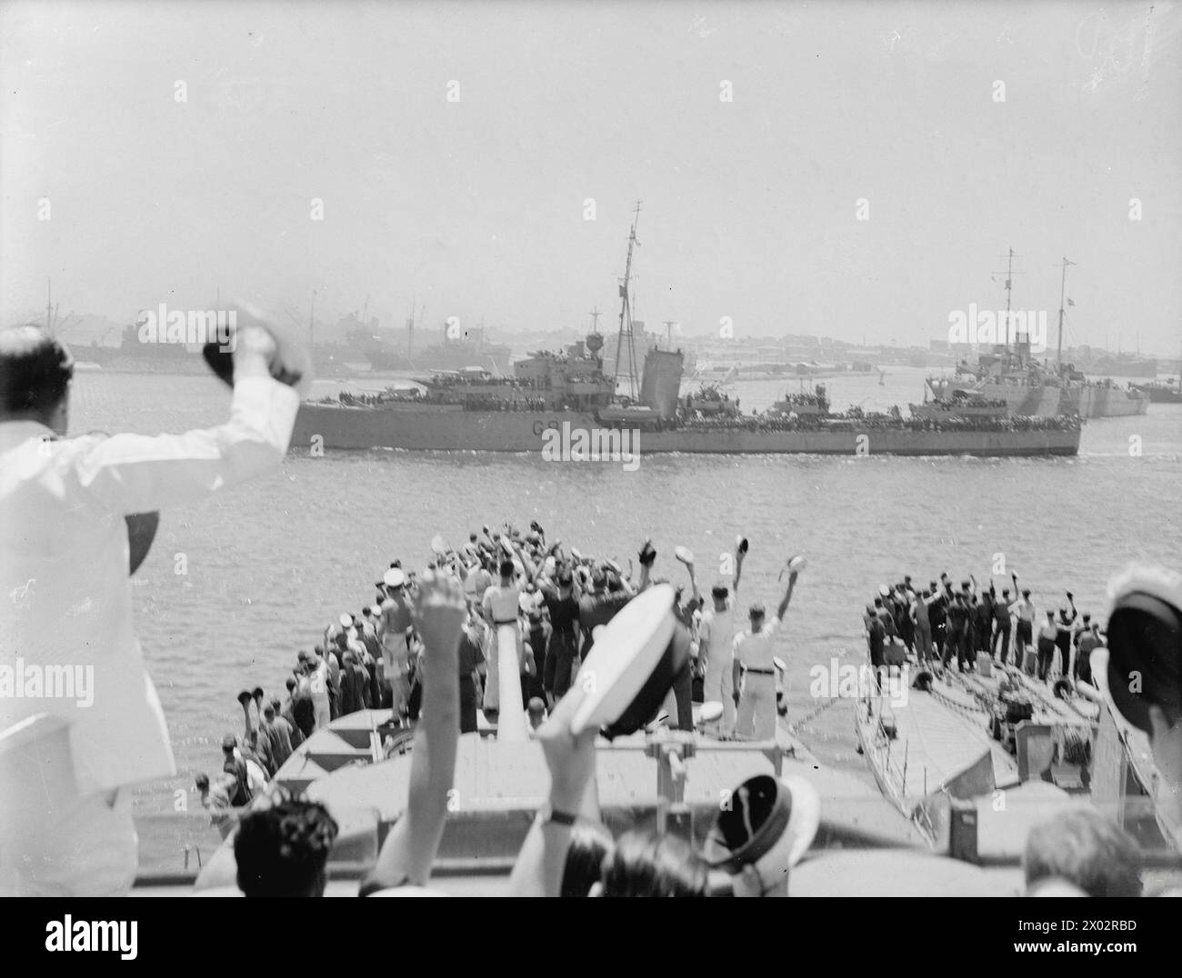 HMS Kelvin is in Alexandria harbour in June 1941, with HMS Kipling ...