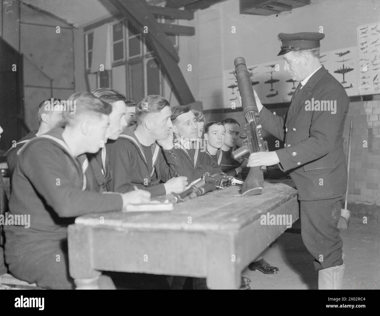 TRAINING GUNNERS FOR MERCHANT SHIP PROTECTION. 1942, HMS WELLESLEY ...