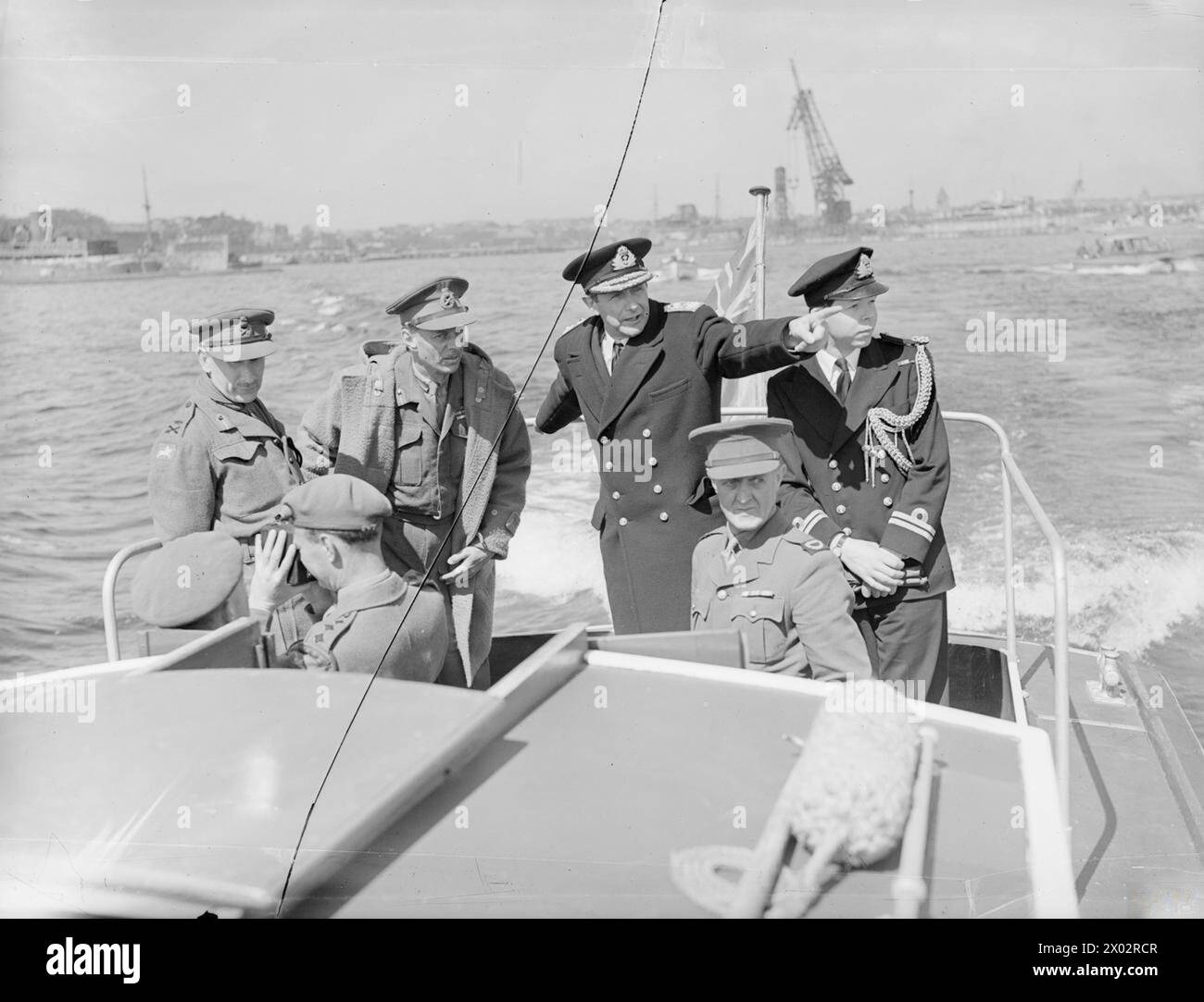 GENERAL DEMPSEY AT KIEL. 19 MAY 1945, DURING THE TOUR OF KIEL HARBOUR ...