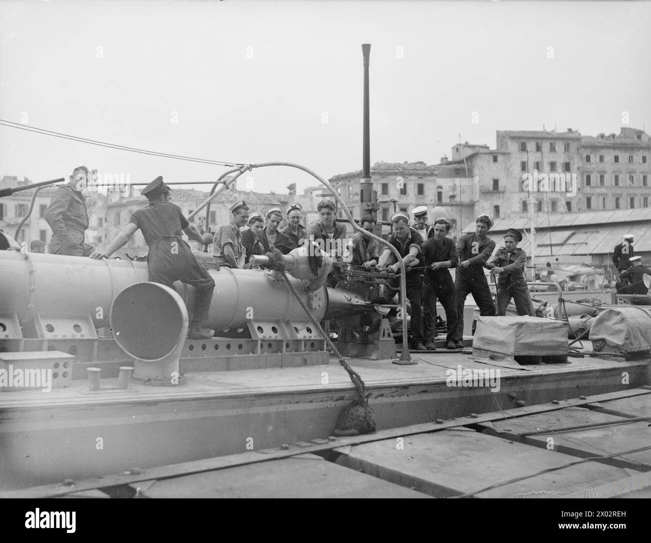 In May 1945 at Leghorn, Italy, Mediterranean Light Coastal Force crews ...