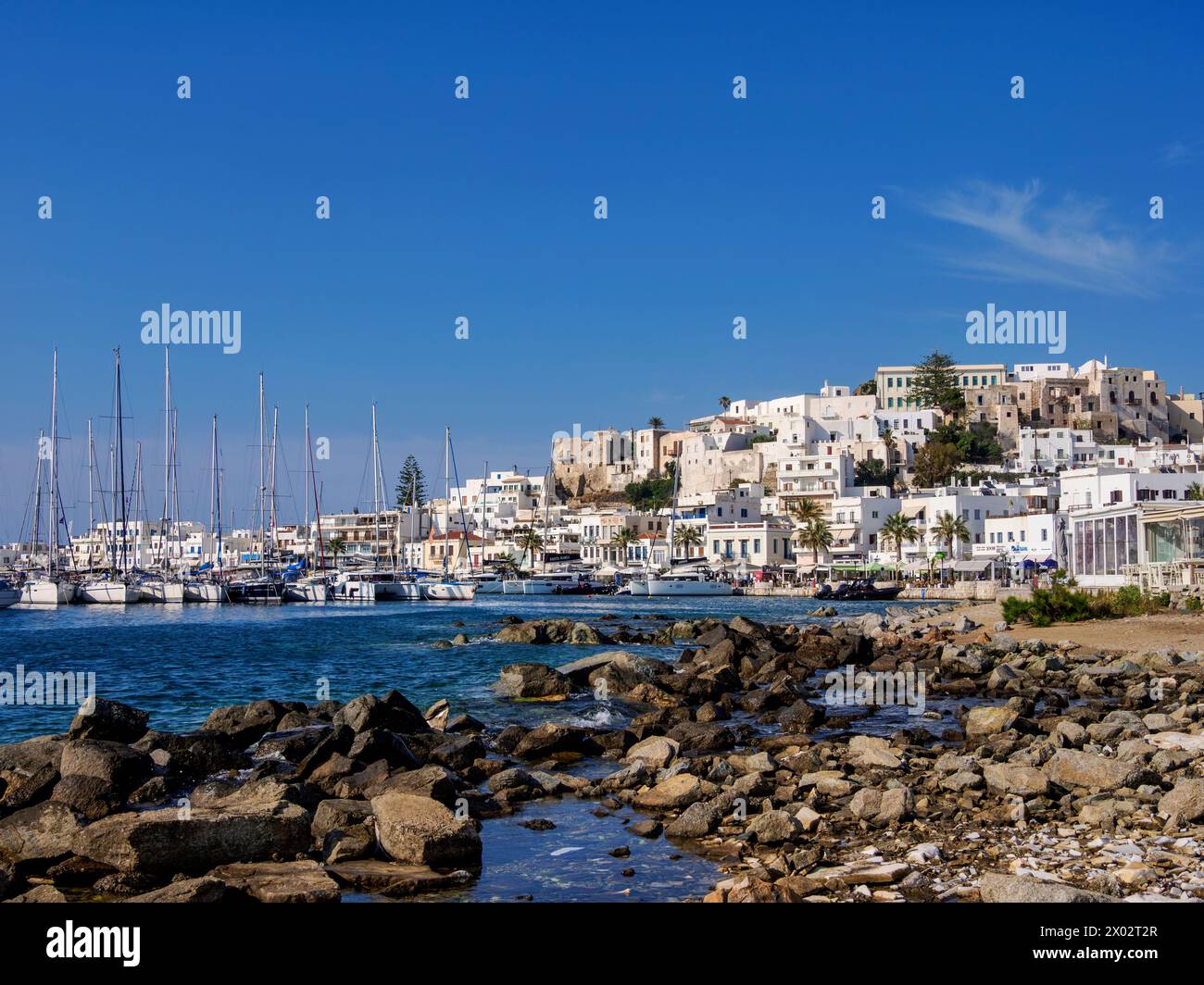 Chora Waterfront, Naxos City, Naxos Island, Cyclades, Greek Islands ...