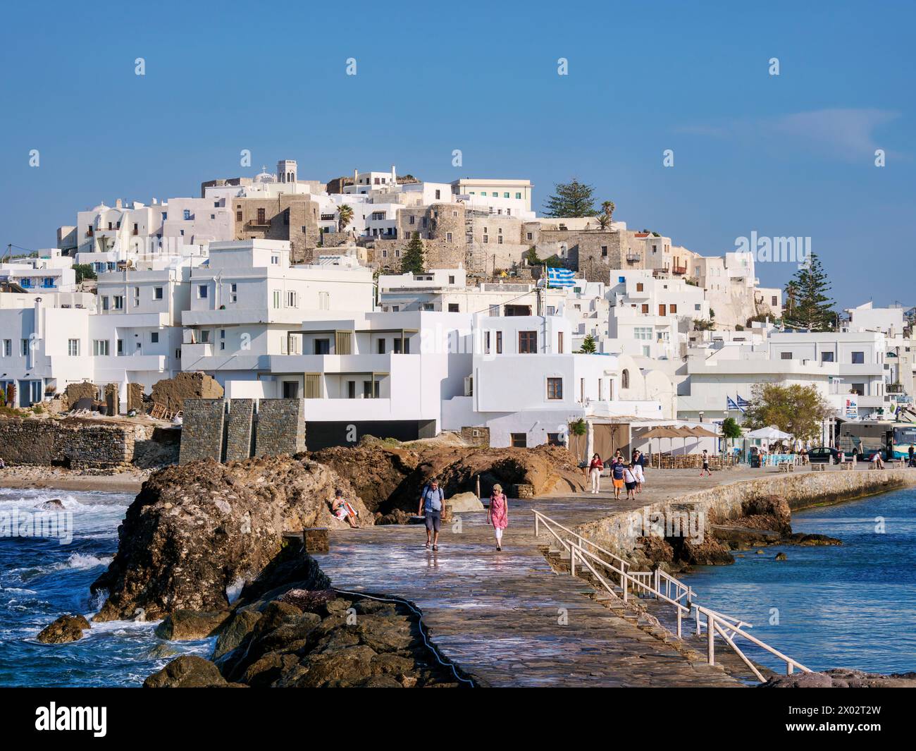 Cityscape of Chora, Naxos City, Naxos Island, Cyclades, Greek Islands ...