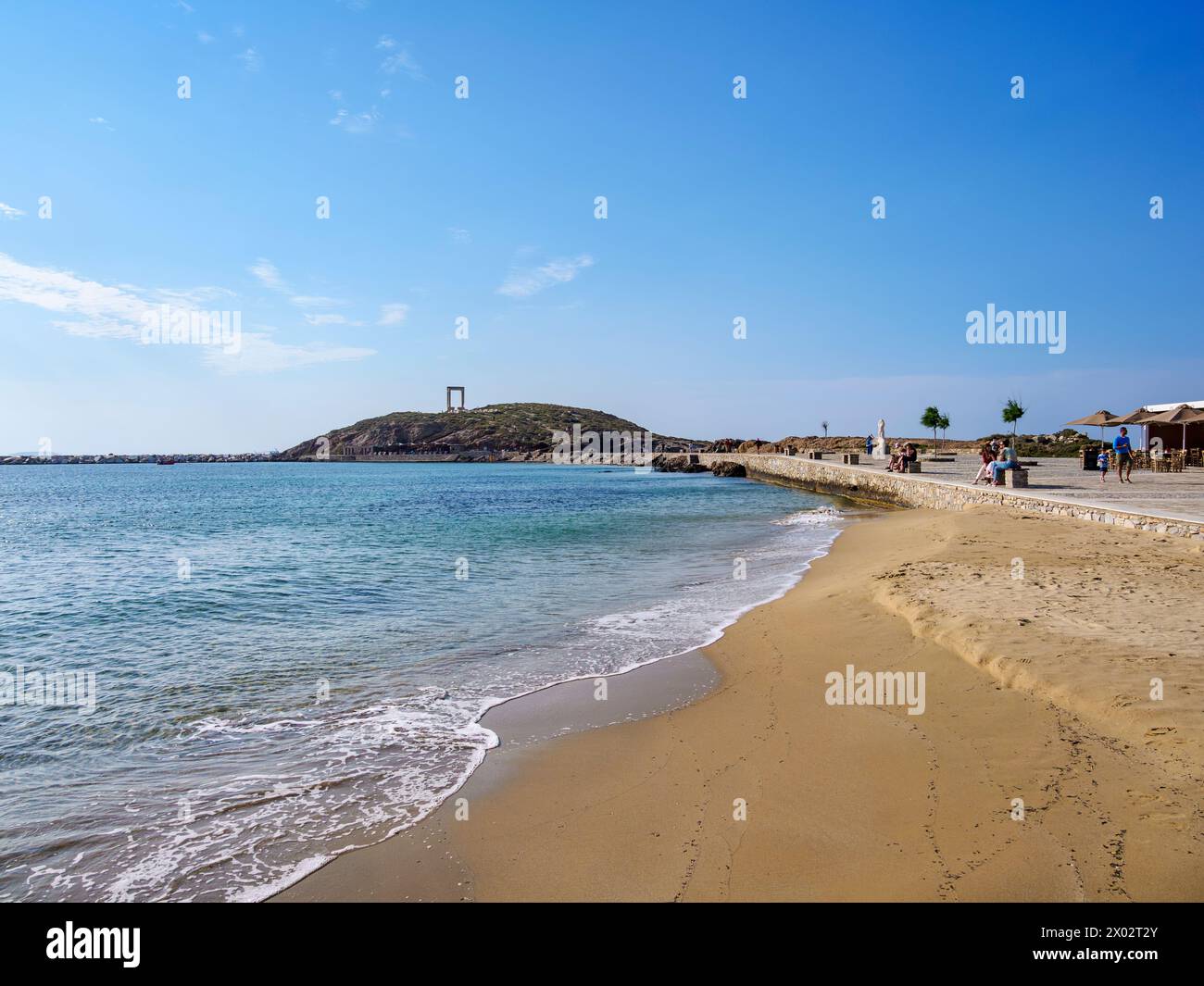View towards the Temple of Apollo, Chora, Naxos City, Naxos Island ...