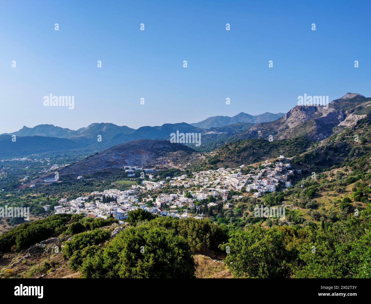View towards Filoti Village, Naxos Island, Cyclades, Greek Islands ...