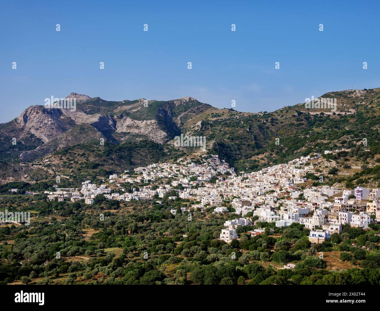 View towards Filoti Village, Naxos Island, Cyclades, Greek Islands ...