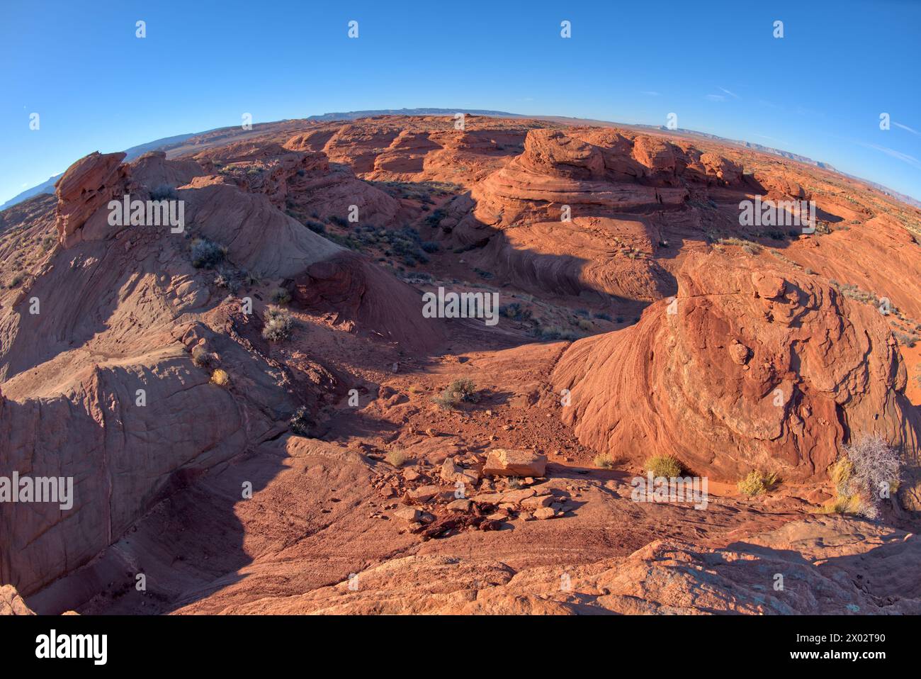 The path down into the Spur Canyon in the badlands of Horseshoe Bend ...