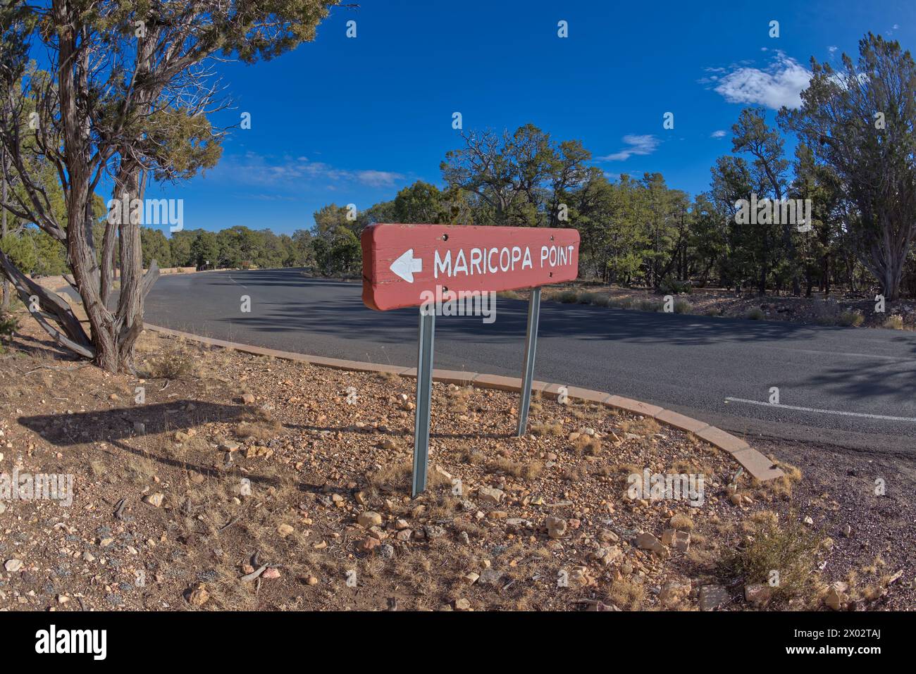 The entry sign for Maricopa Point, Grand Canyon, Arizona, United States ...