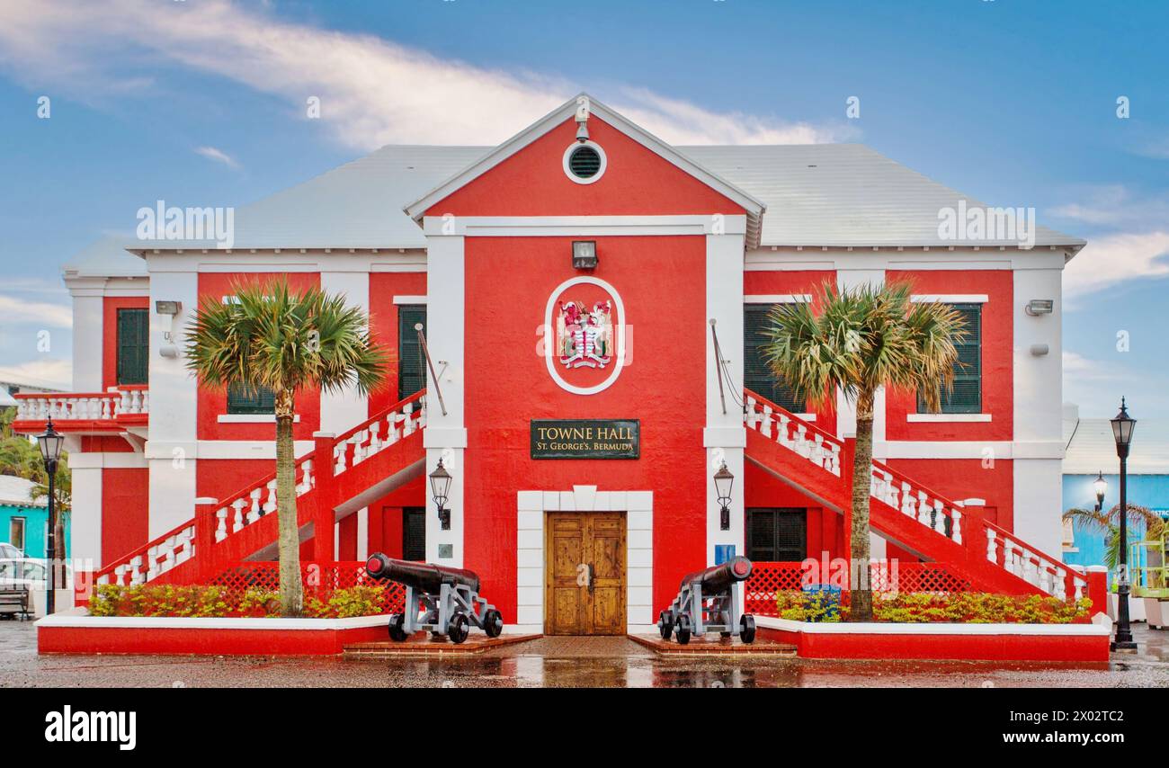 The Town Hall, built in 1782, at St. George's, the original capital of ...