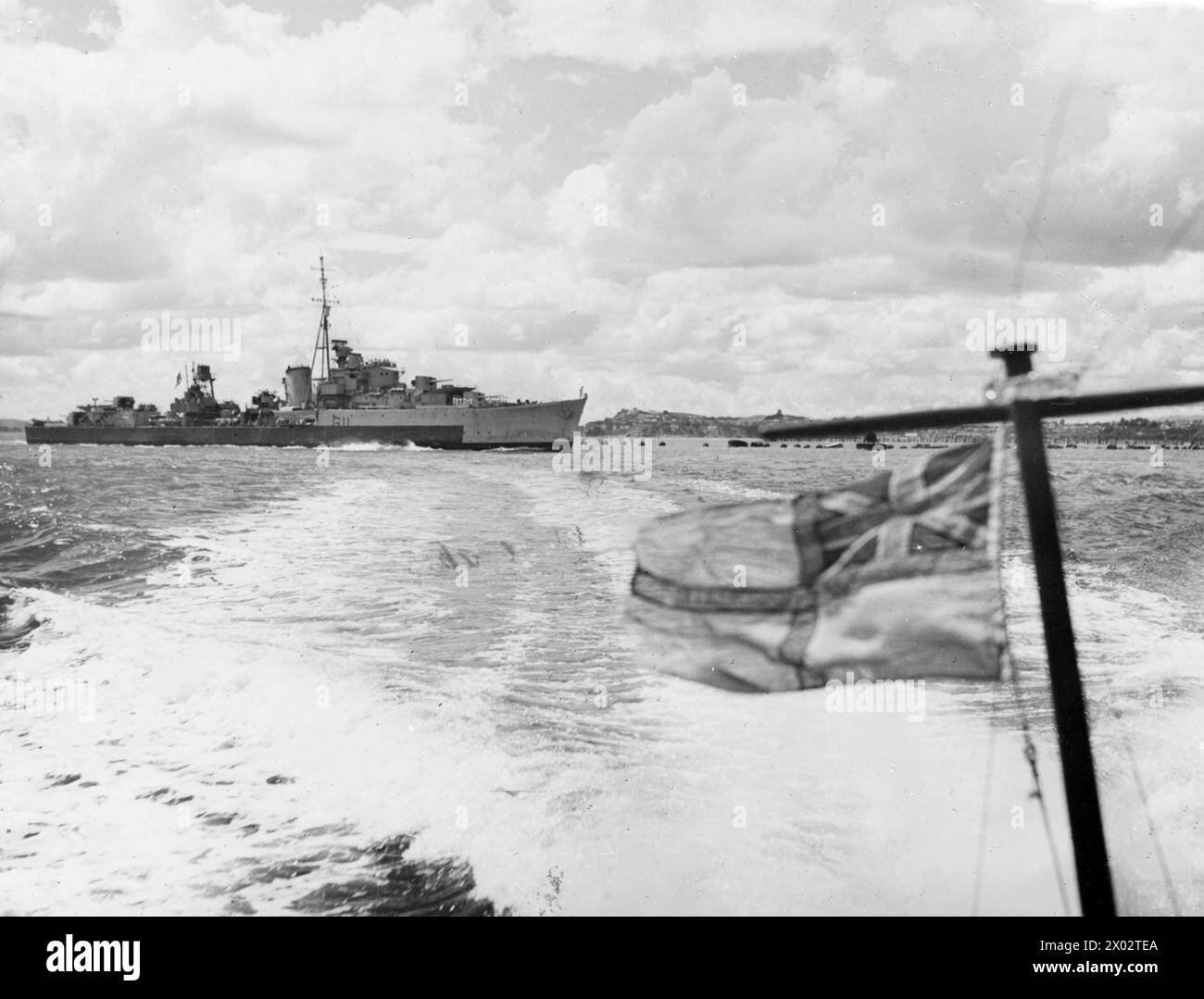 THE BATTLESHIP HMS HOWE IN NEW ZEALAND WATERS. JANUARY 1945, ON BOARD ...