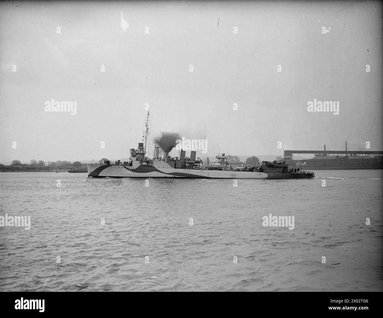 HMS NEWARK, BRITISH TOWN CLASS DESTROYER. 15 MAY 1942, ROYAL ALBERT ...