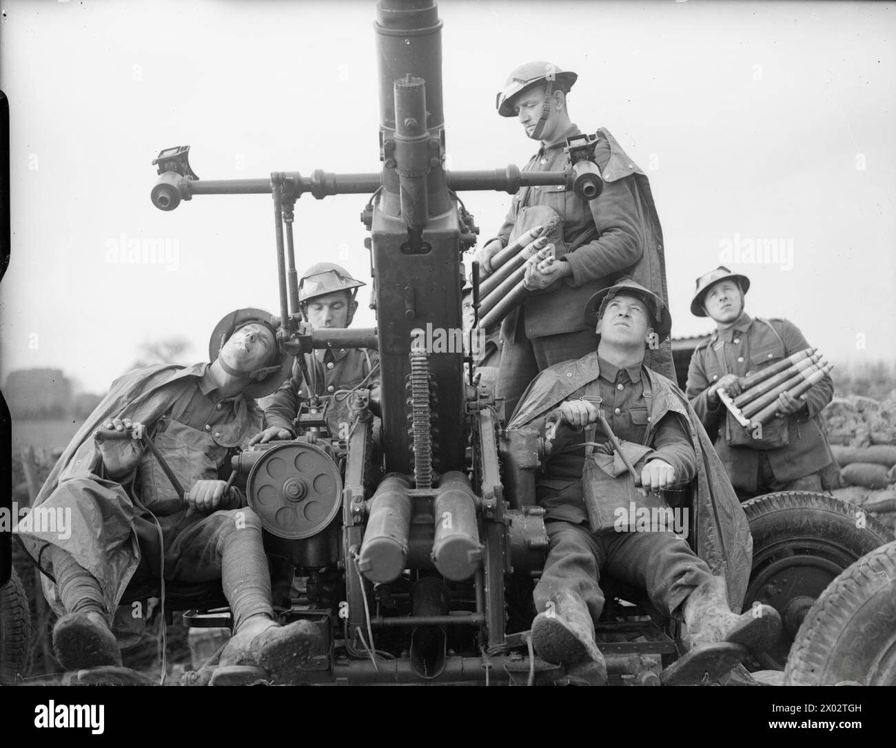 In November 1939, a 40mm Bofors anti-aircraft gun and its crew were ...