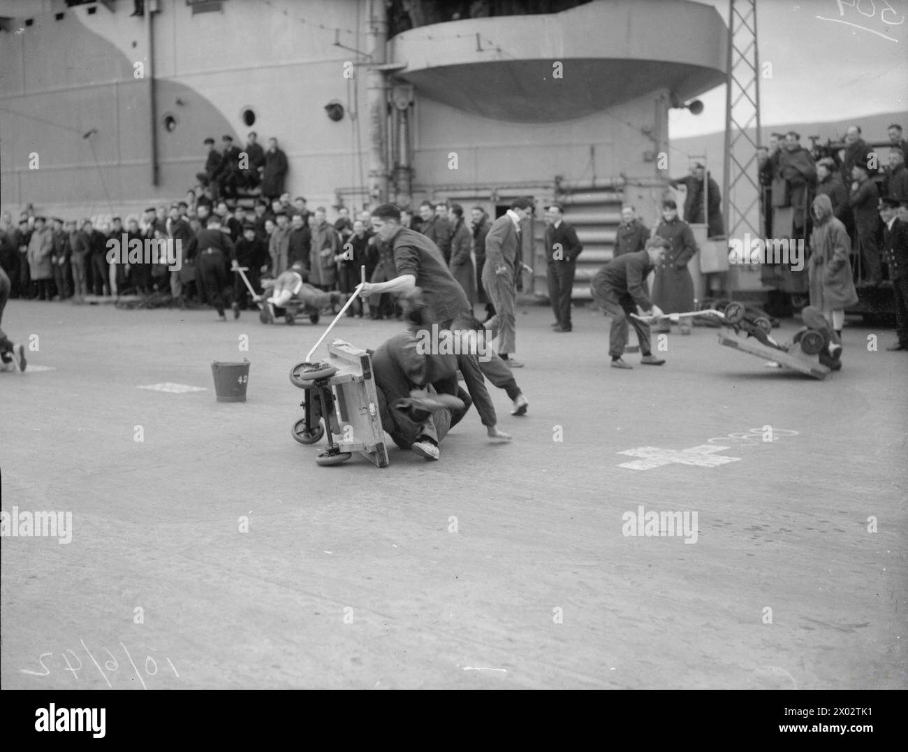 SPORTS DAY ON BOARD A BRITISH AIRCRAFT- CARRIER. 10 JUNE 1942. - The ...
