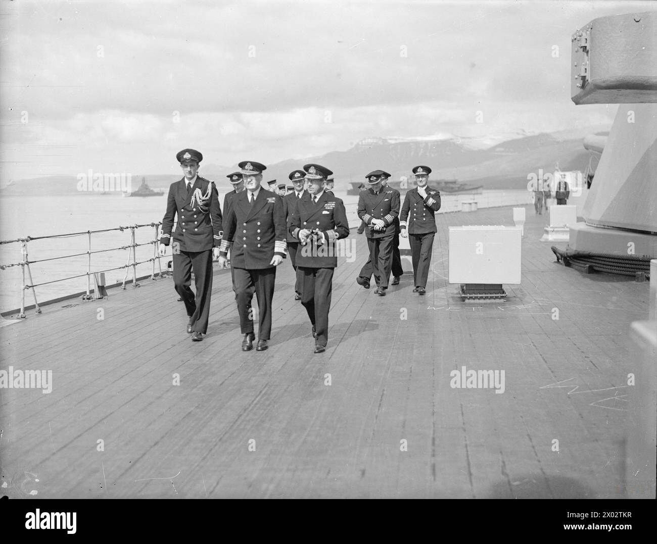 HOME FLEET C-IN-C HOLDS CONFERENCE ABOARD HMS DUKE OF YORK. JUNE 1943 ...