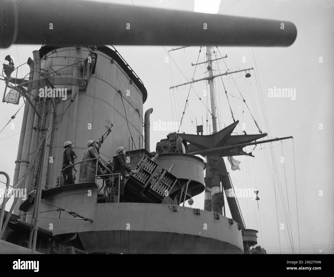 ON BOARD A BATTLESHIP. 1940, ON BOARD THE BRITISH BATTLESHIP HMS RODNEY. GENERAL ACTIVITIES ...