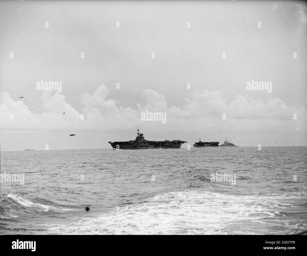 ON BOARD THE CRUISER HMS SHEFFIELD. MAY 1941, AT SEA. - Planes flying from HMS ARK ROYAL Stock ...