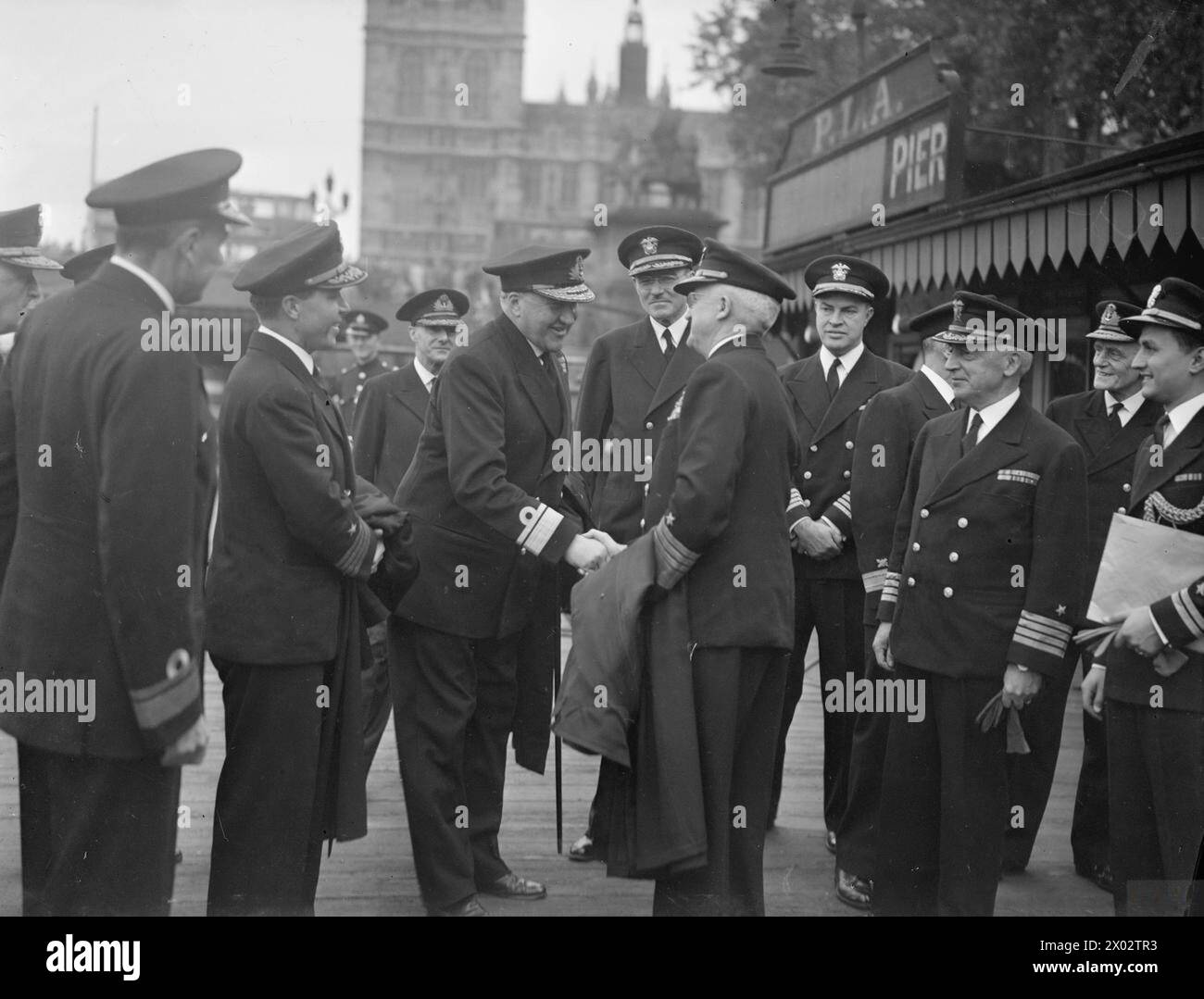 ADMIRAL'S FAREWELL DINNER TO ADMIRAL STARK AT GREENWICH. 13 AUGUST 1945 ...