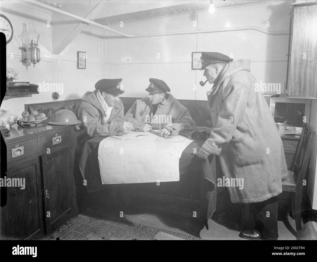 THE ROYAL NAVY DURING THE SECOND WORLD WAR - Pipe smoking officers of a ...