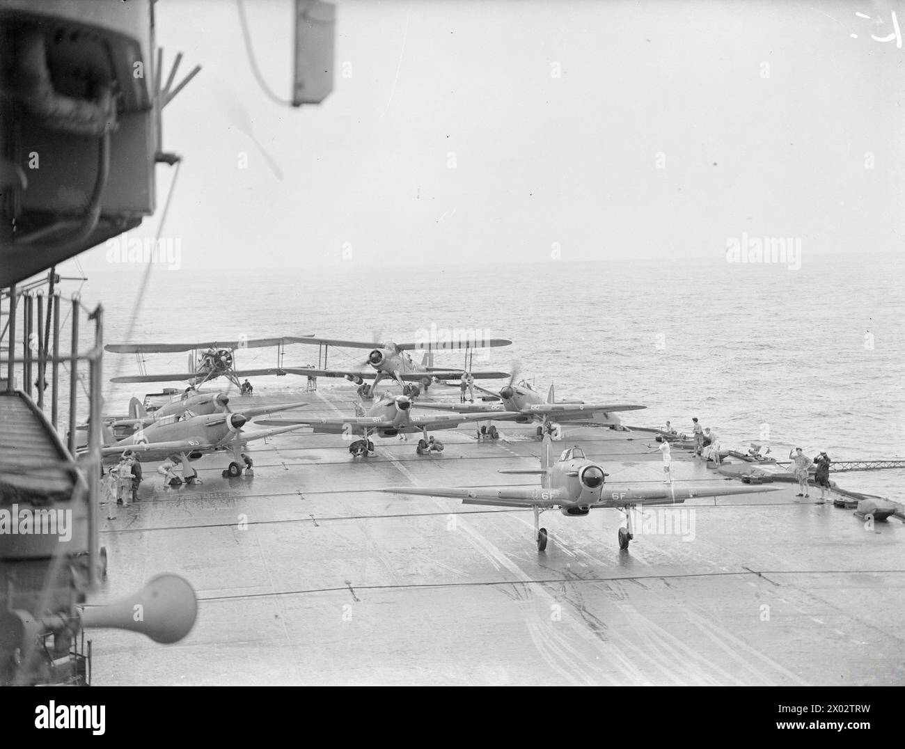 MALTA CONVOY. 10-12 AUGUST 1942. - Sea-Hurricanes on the flight deck of ...