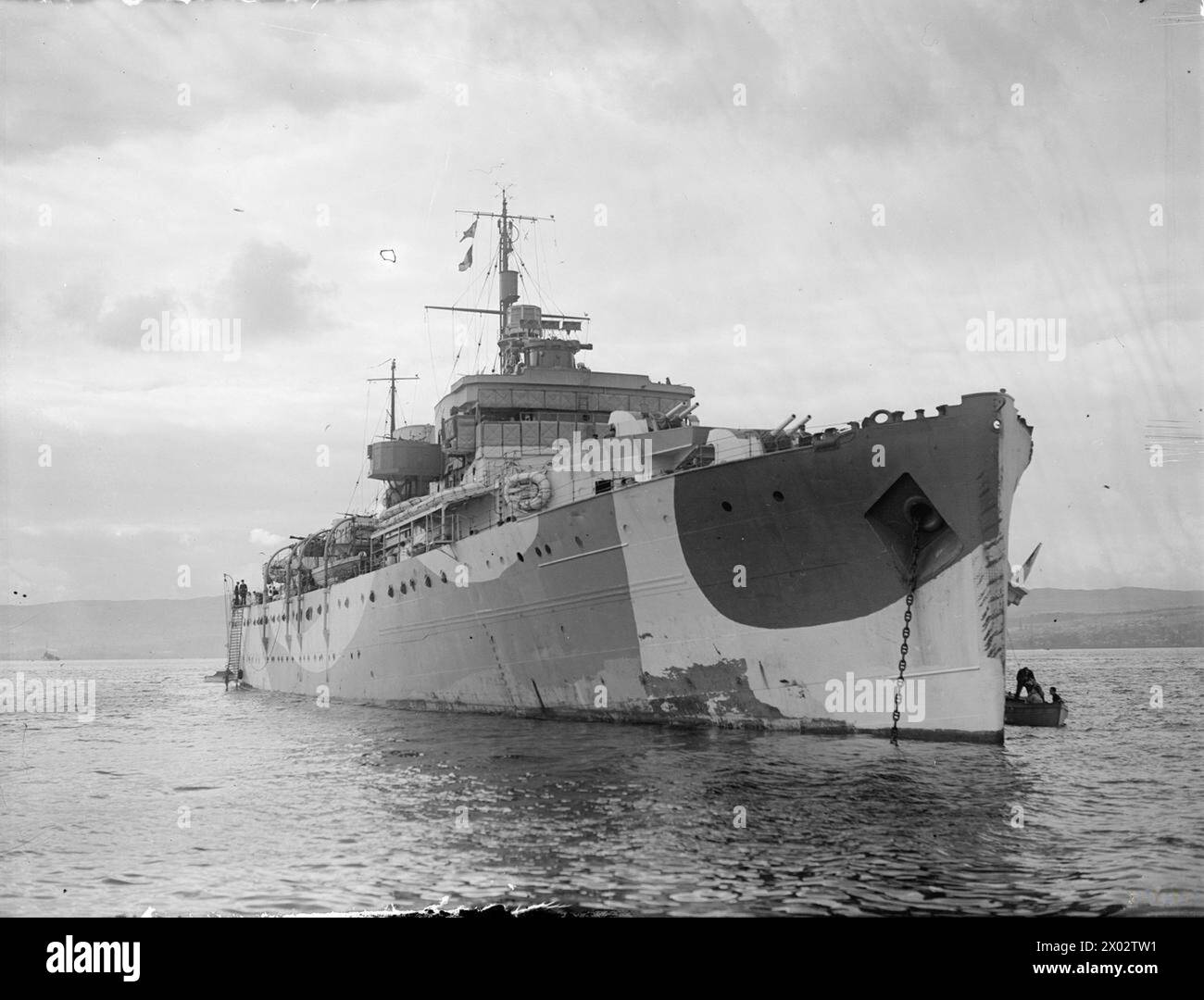 HMCS Prince Robert, a converted merchant ship serving as a Canadian ...