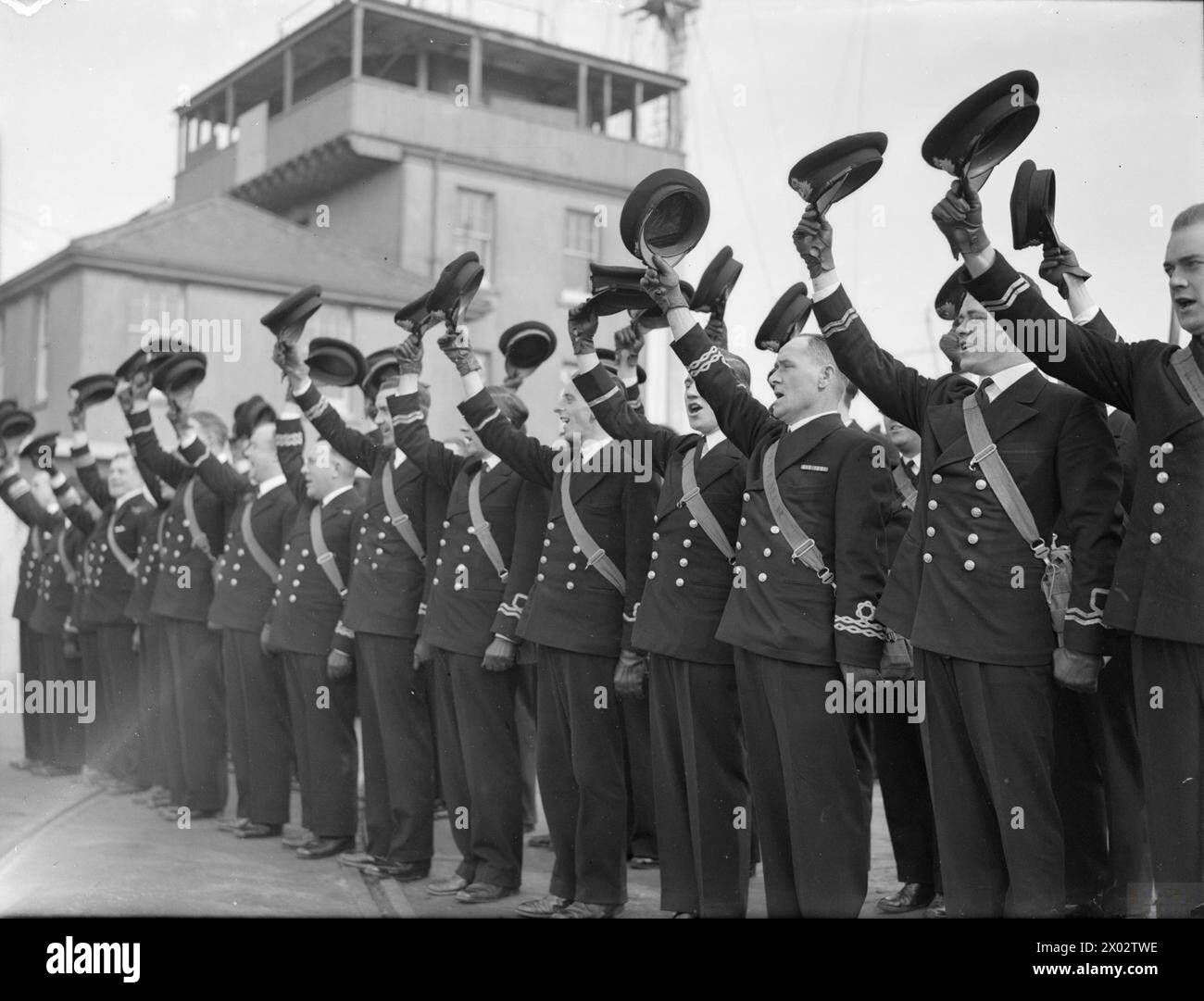 HRH THE DUKE OF KENT DURING HIS VISIT TO DEVONPORT. 1941. - Officers ...
