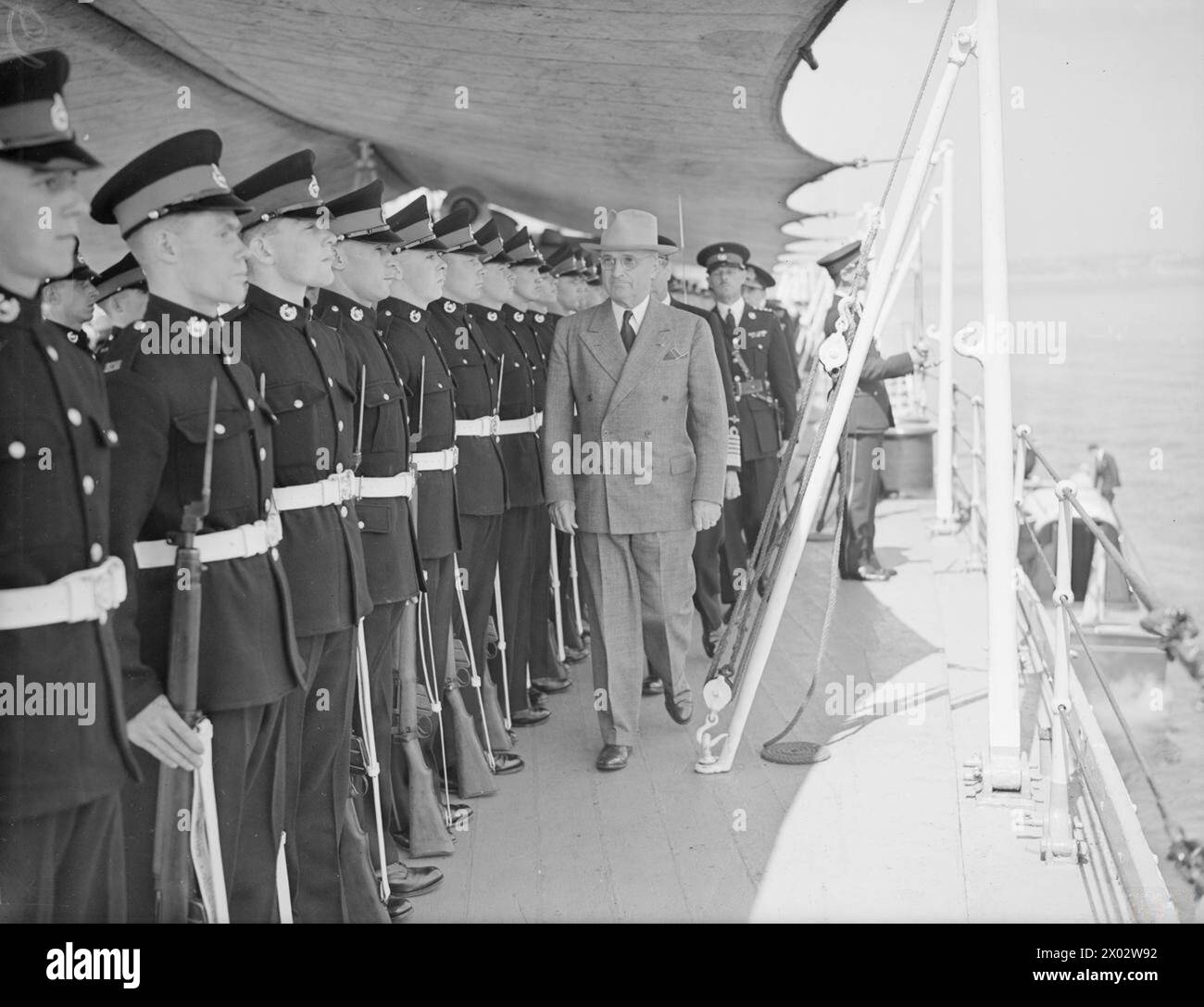 On 2 August 1945, President Harry Truman visited HMS Renown at Plymouth ...