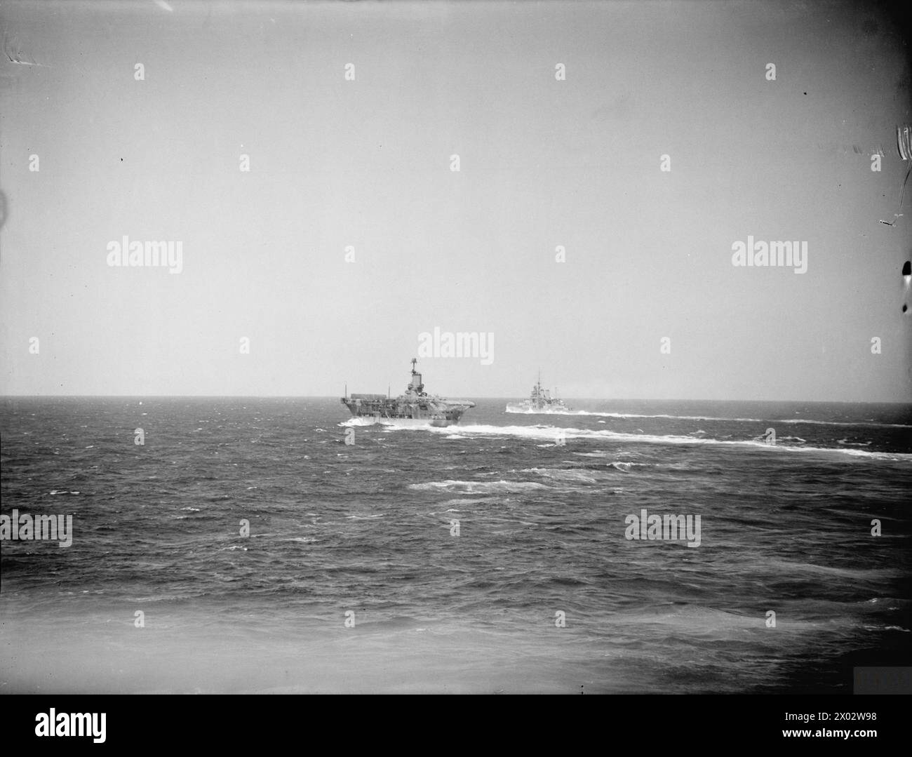 ON BOARD THE CRUISER HMS SHEFFIELD. APRIL 1941. - HMS ARK ROYAL and the Battlecruiser HMS RENOWN ...