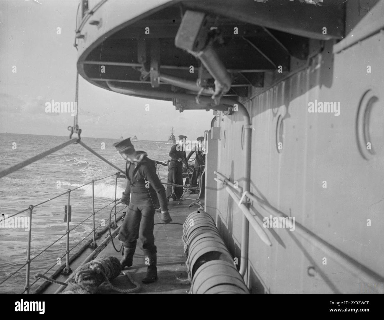 View from HMS Kipling deck in February 1941 shows Flotilla Leader HMS ...