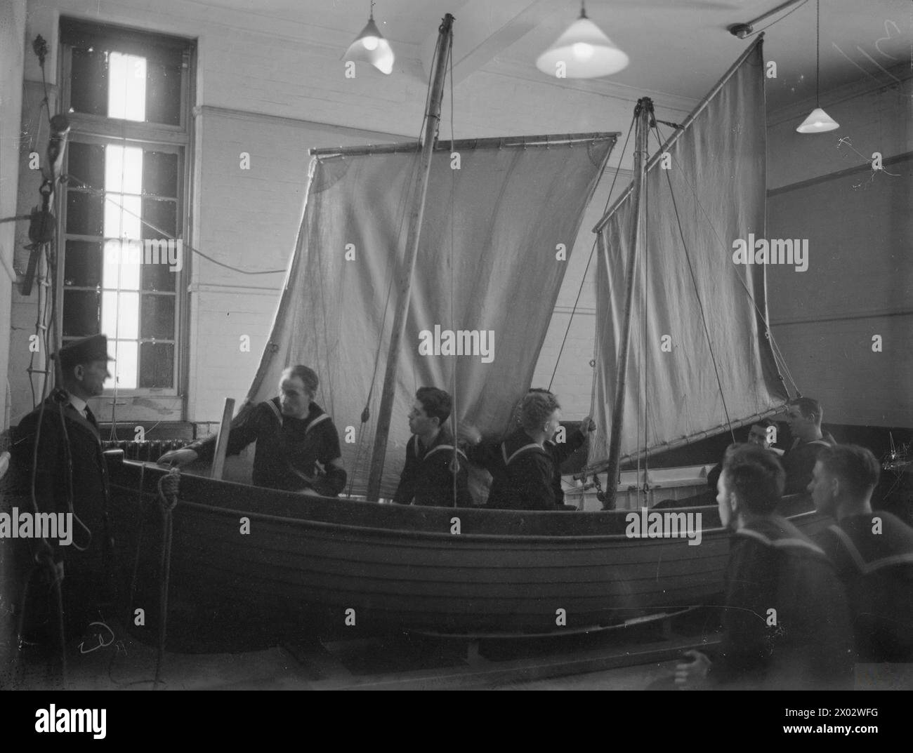 MEN UNDERGOING TRAINING AT THE NAVAL TRAINING ESTABLISHMENT HMS GANGES ...