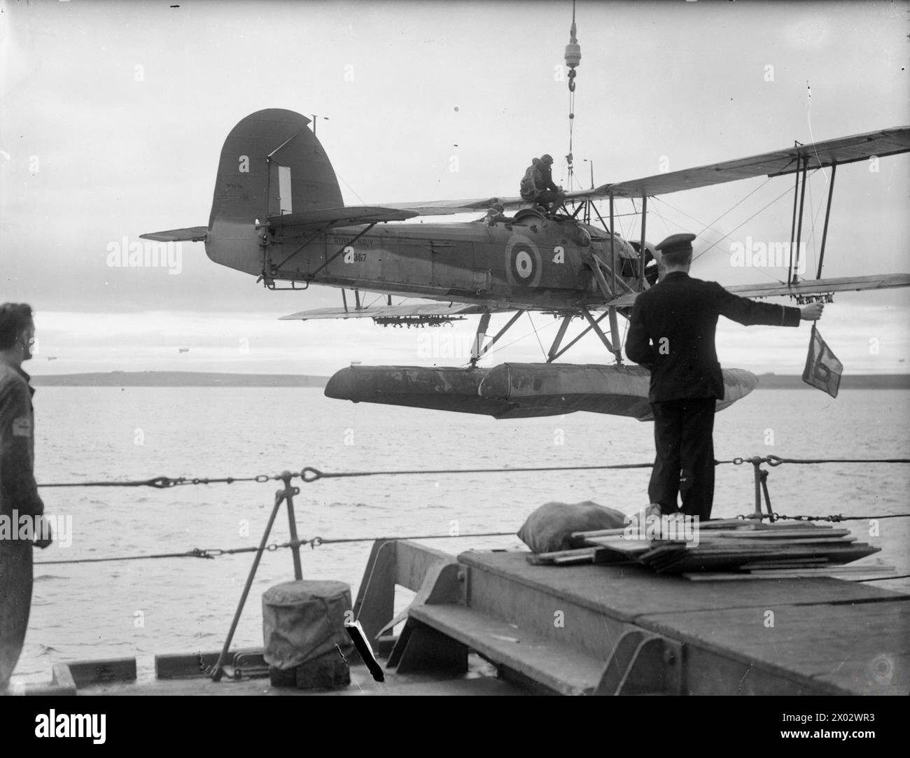 ON BOARD HMS MALAYA. OCTOBER 1941. - After a reconnaissance flight the ...