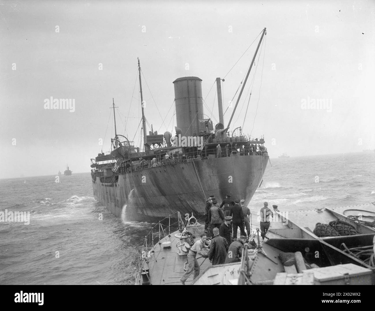 From 22 September to 20 October 1942, HMS Viscount and HMS Fame rammed ...