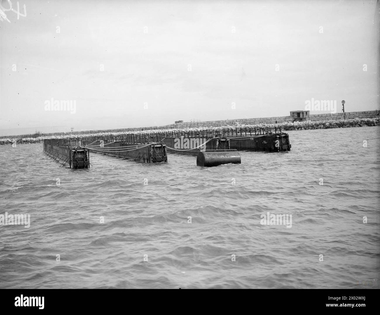 MULBERRY HARBOUR. APRIL 1944, WEYMOUTH AND MARCHWOOD. TWO HUGE ...