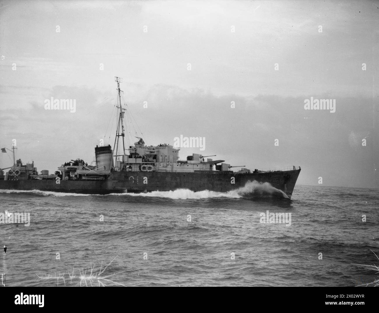 WITH THE HOME FLEET AT SEA. 1942, ON BOARD THE TRIBAL CLASS DESTROYER HMS ESKIMO, DURING ...