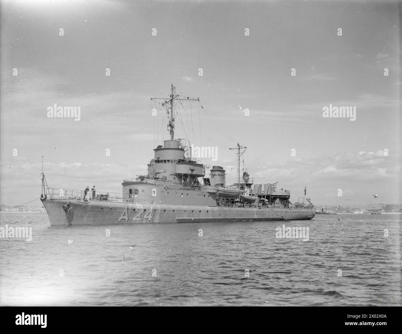 THE FRENCH SLOOP COMMANDANT DUBOC NOW IN SERVICE WITH THE BRITISH NAVY ...