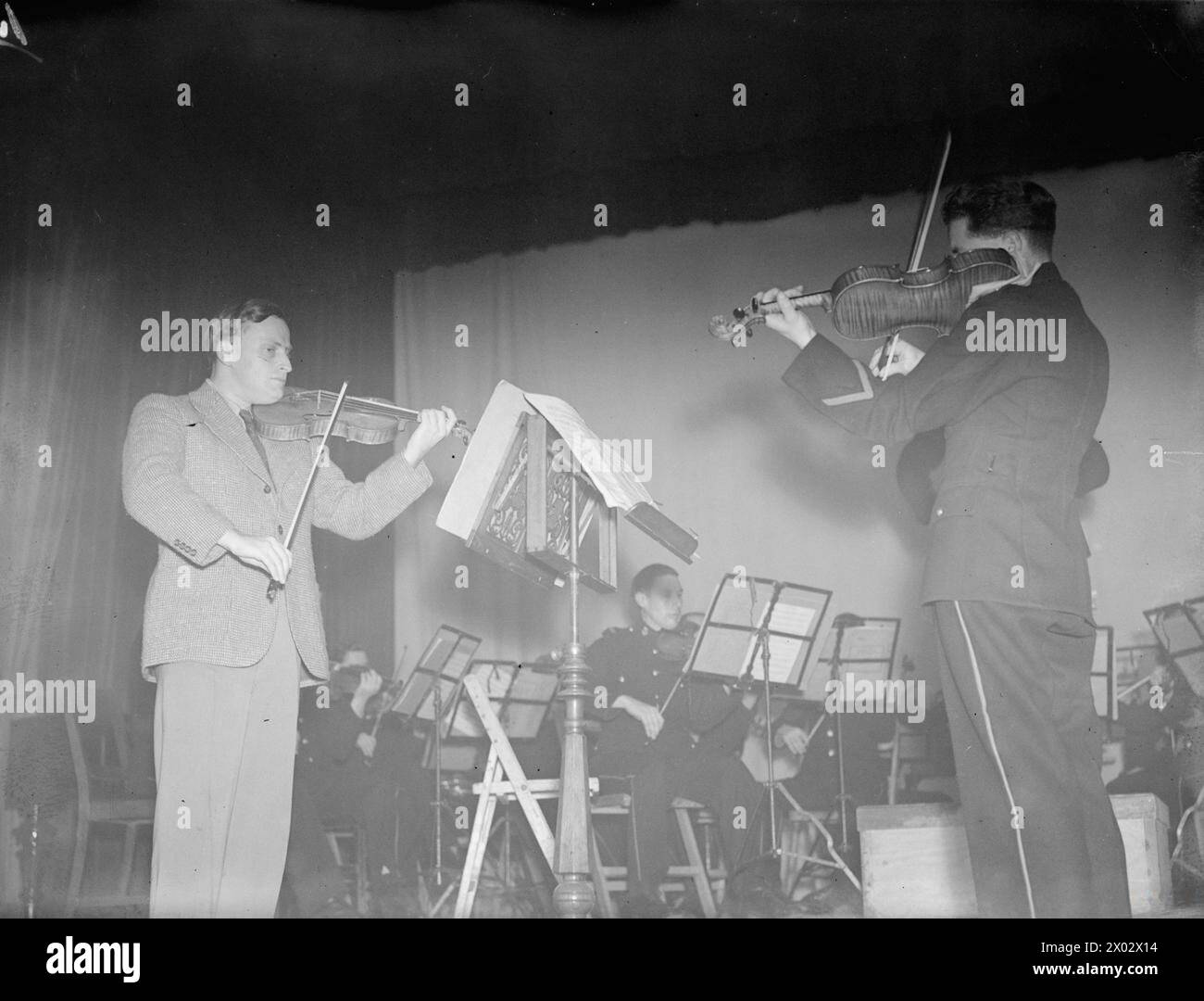 MENUHIN PLAYS TO THE BRITISH HOME FLEET. SEPTEMBER 1944, SCAPA FLOW ...