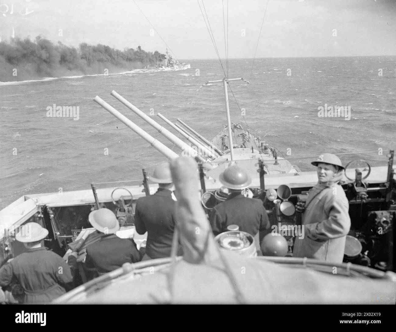 CONVOY FROM ALEXANDRIA TO MALTA MEETS AND ENGAGES ITALIAN WARSHIPS. 22 MARCH 1942, ON BOARD HMS ...
