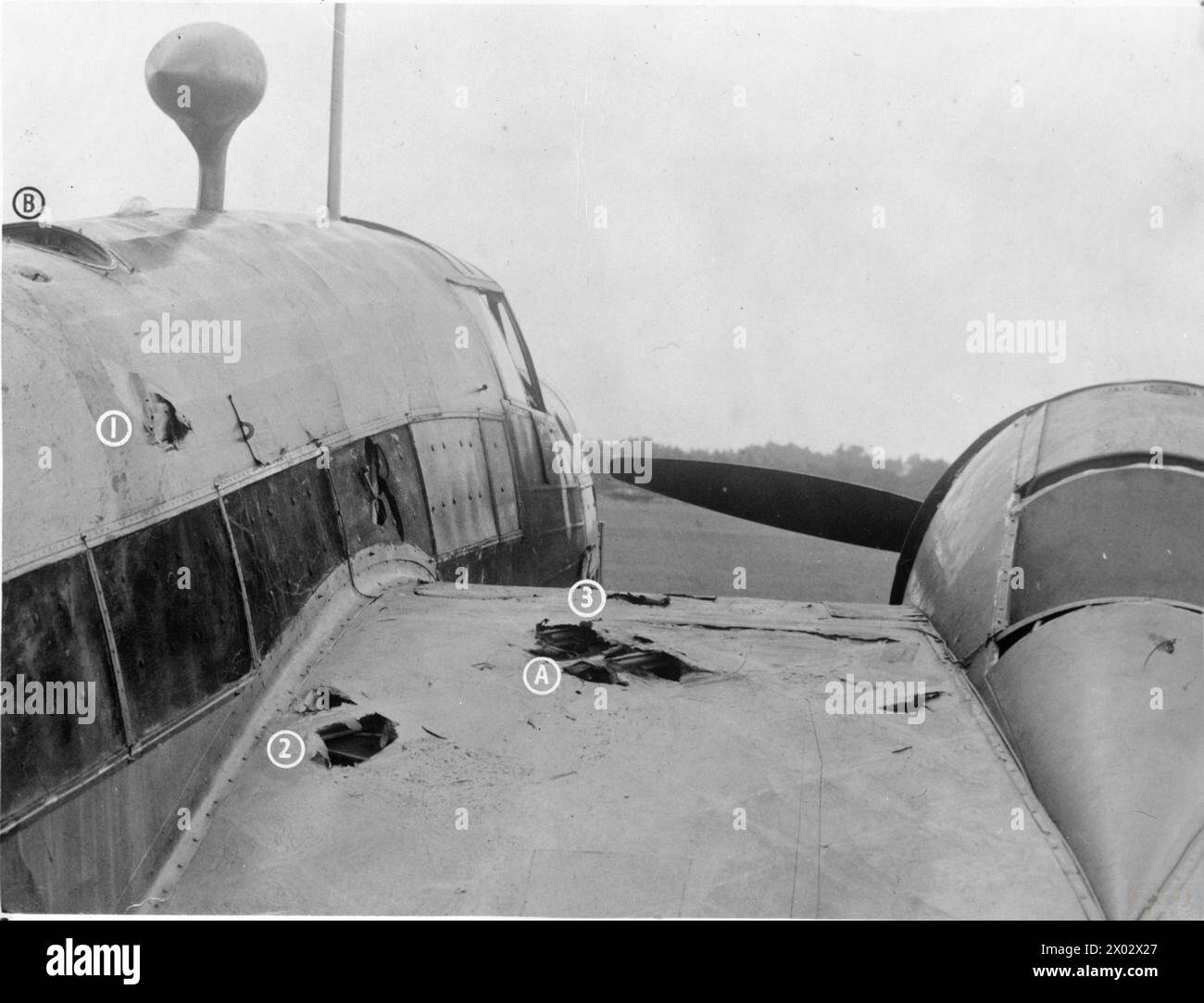 ROYAL AIR FORCE BOMBER COMMAND, 1939-1941. - Close-up of the damage ...