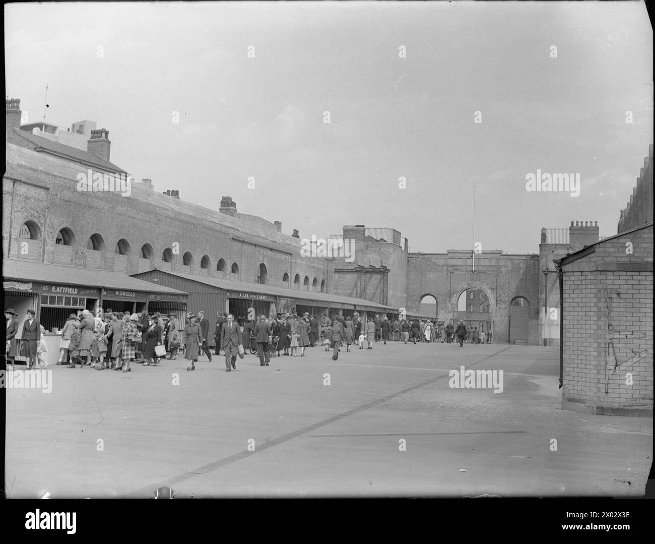 BIRMINGHAM IN WARTIME, ENGLAND, 1942 - This busy scene of shoppers ...