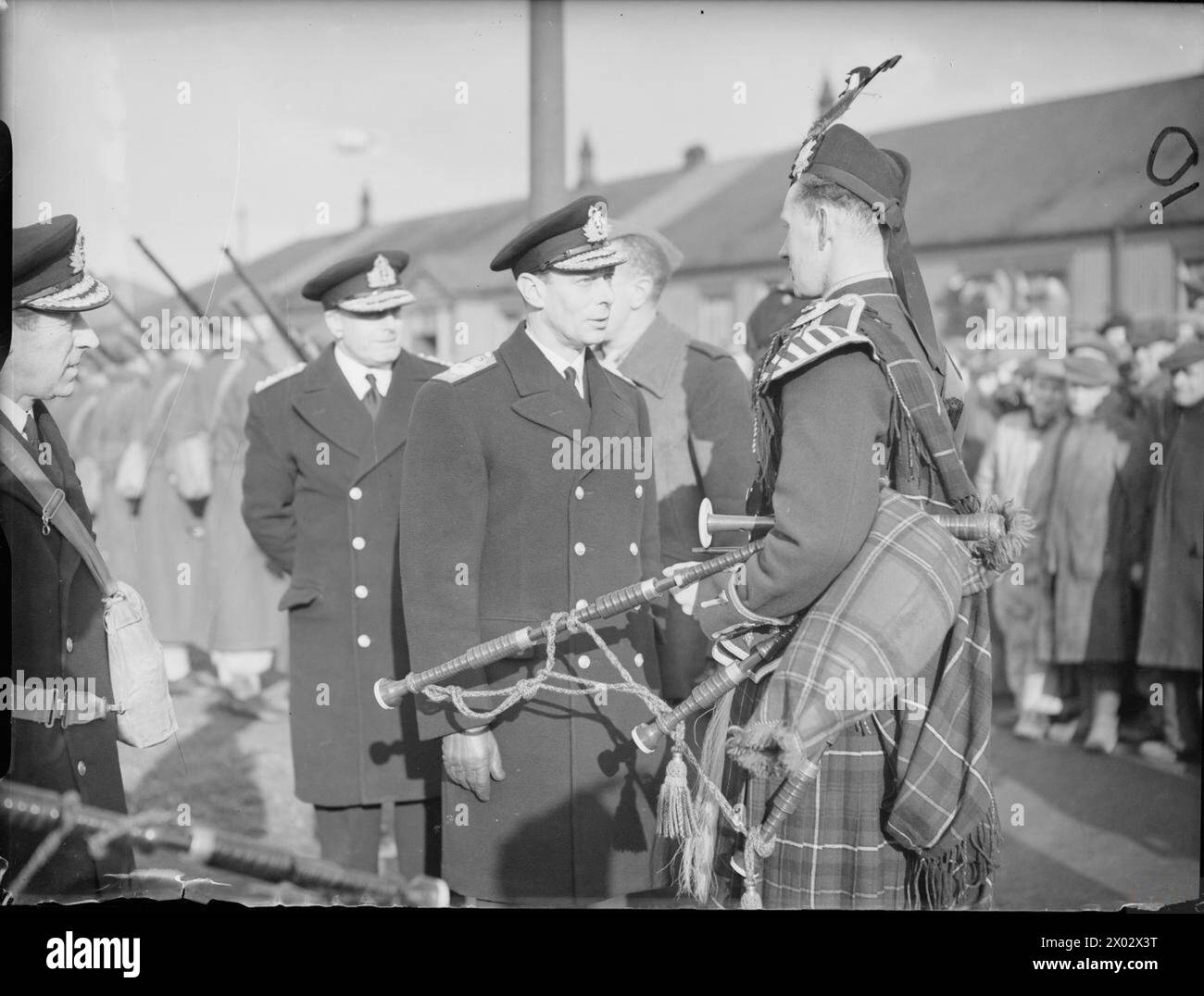 THE ROYAL NAVY DURING THE SECOND WORLD WAR - HM King George VI with the ...