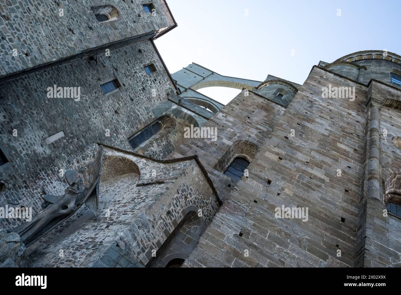 Architectural detail of the Sacra di San Michele, (Saint Michael's ...