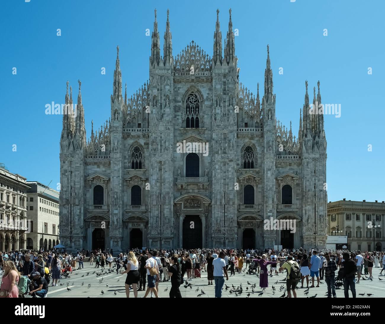 Facade of Milan Cathedral (Duomo di Milano), cathedral church ...