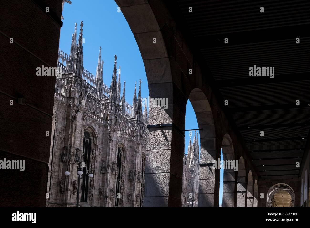 View of Milan Cathedral (Duomo di Milano), dedicated to the Nativity of ...