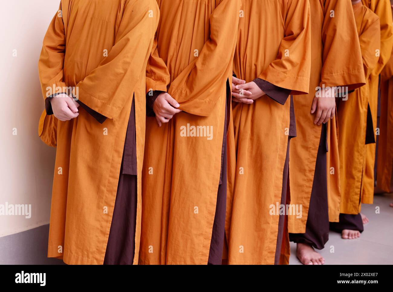 Entrance procession of monks, Buddhist ceremony, Phuoc Hue Buddhist ...