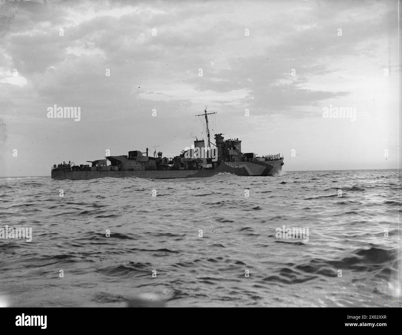 HMS Wheatland participates in the bombardment of Italian shore ...