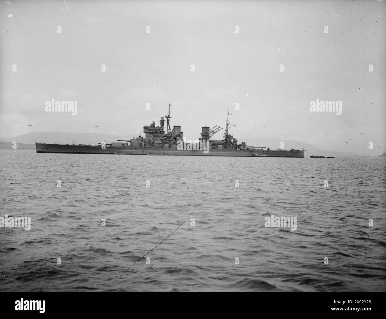 HMS KING GEORGE V, BRITISH BATTLESHIP. 20 OCTOBER 1941, AT ANCHOR AT ...