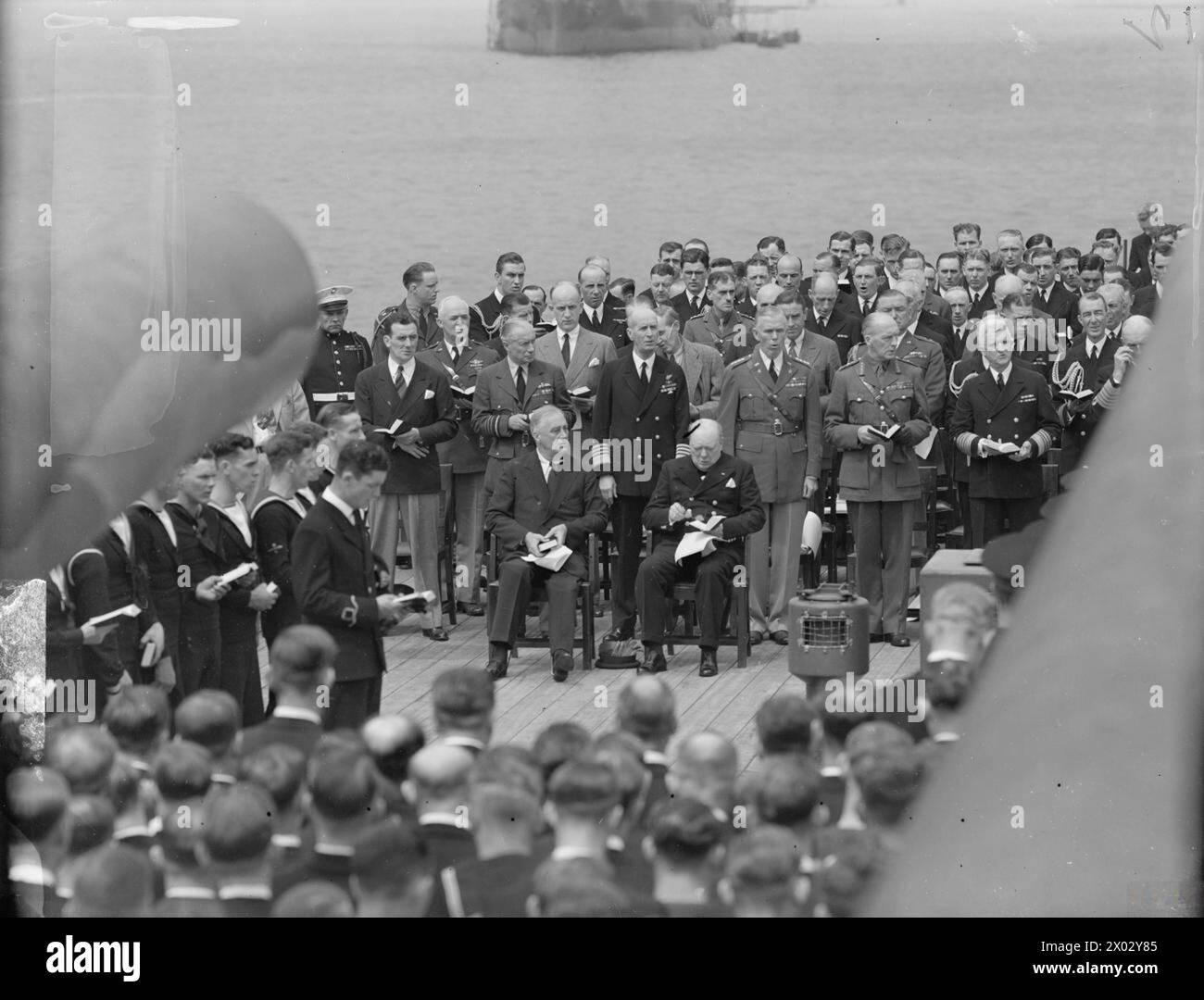 President Franklin D. Roosevelt meets Prime Minister Winston Churchill ...