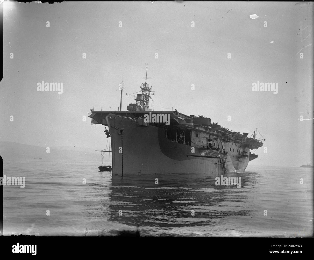 THE ROYAL NAVY DURING THE SECOND WORLD WAR - HMS STALKER at anchor at ...